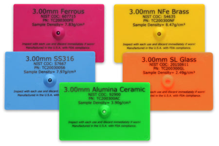 Metal Detector Test Cards