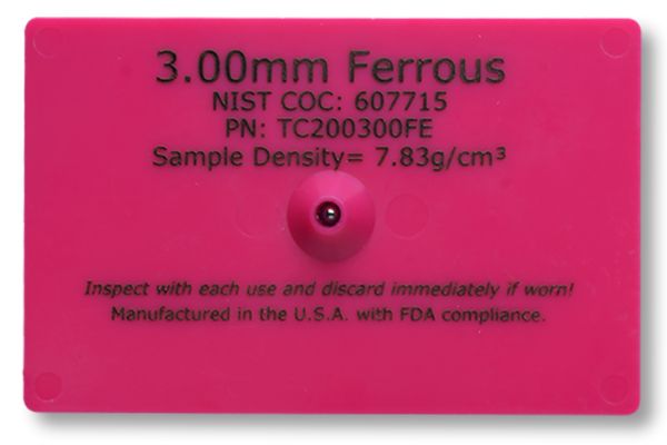 Ferrous X-Ray Test Card